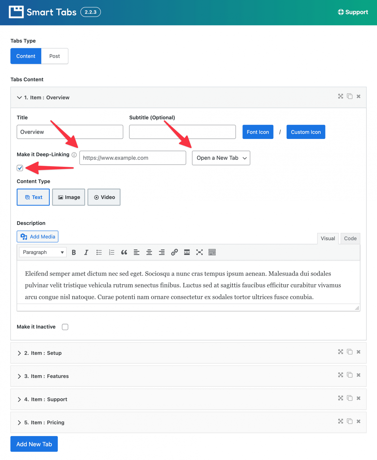 How to make a Tab Deep Link? – Smart Tabs Docs