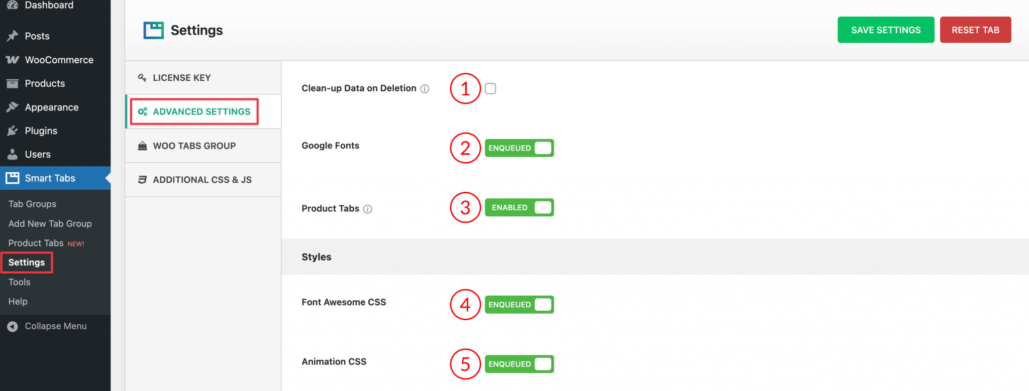 Advanced Settings – Smart Tabs Docs