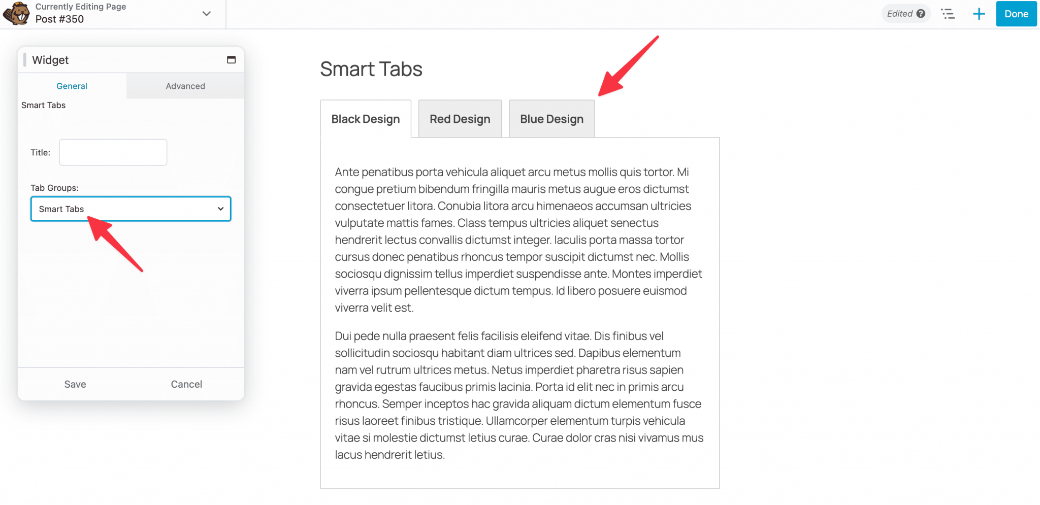Smart Tabs with Beaver Builder – Smart Tabs Docs