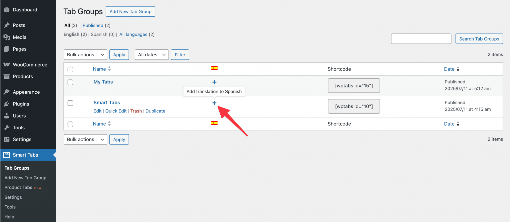 Using WPML – Smart Tabs Docs