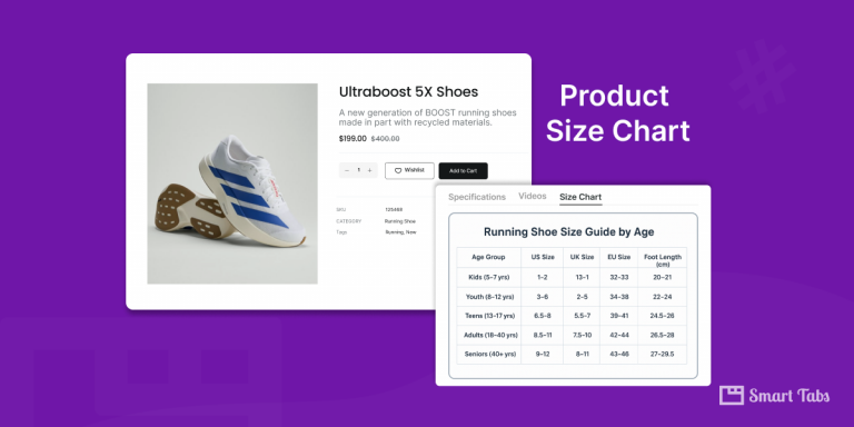 How to add Product Size Charts in WooCommerce with Smart Tabs