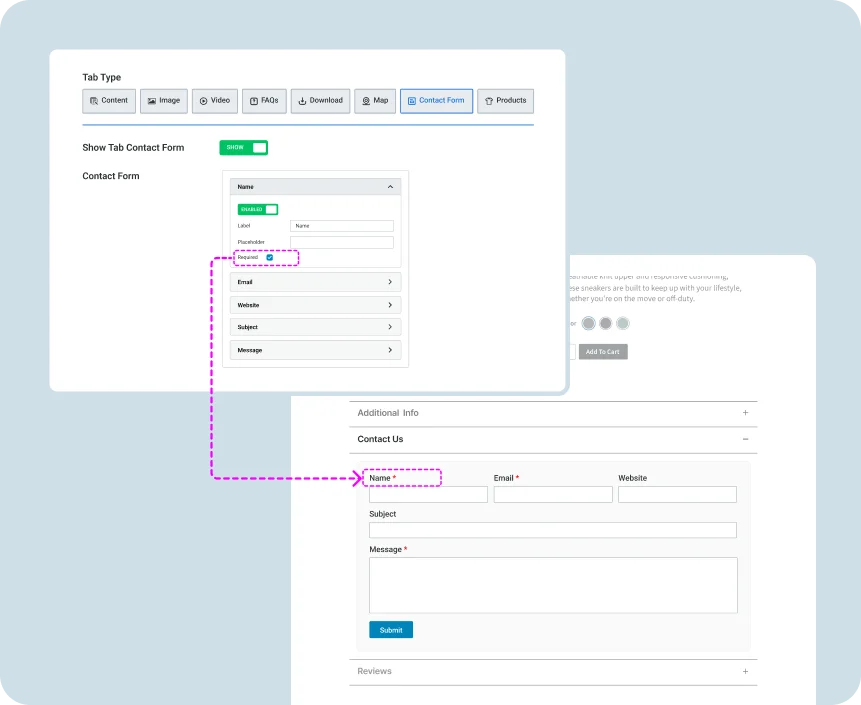 WooCommerce form tab - Smart Tabs